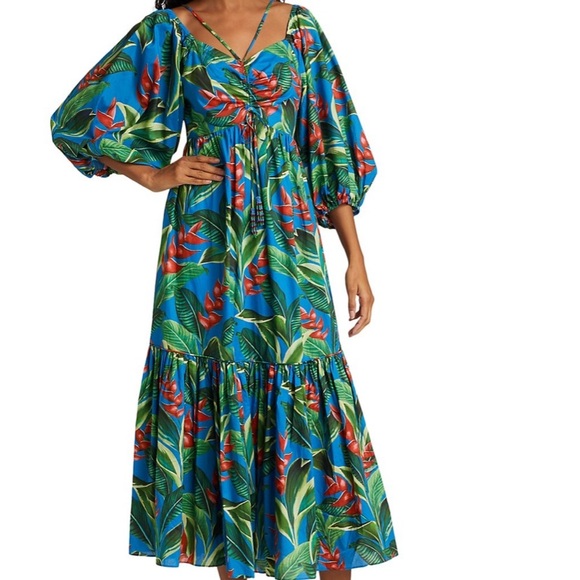 FARM Rio | Dresses | Nwt Farm Rio Dream Garden Midi Dress | Poshmark